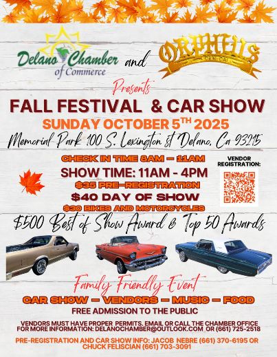 Delano Fall Festival Car Show | 2025 | Delano, CA