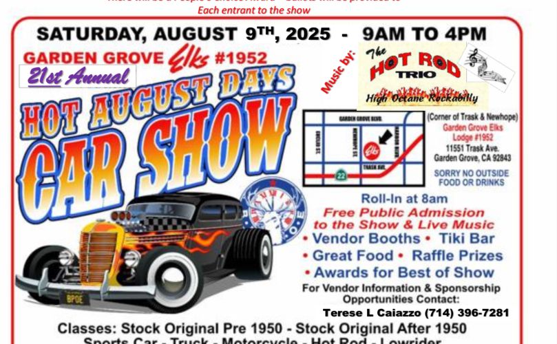 Hot August Days Car Show | 2025 | Garden Grove, CA