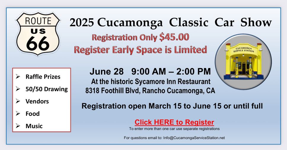 Route 66 Cucamonga Classic Car Show | 2025 | Rancho Cucamonga, CA