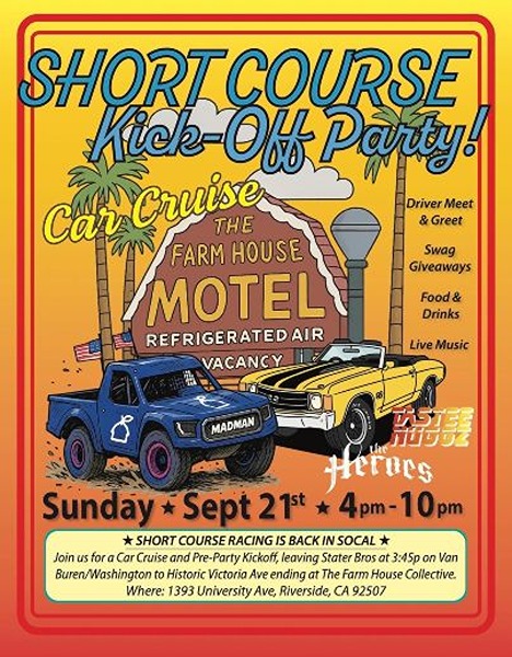 Short Course Kick-Off Party Car Cruise | 2025 | Riverside, CA